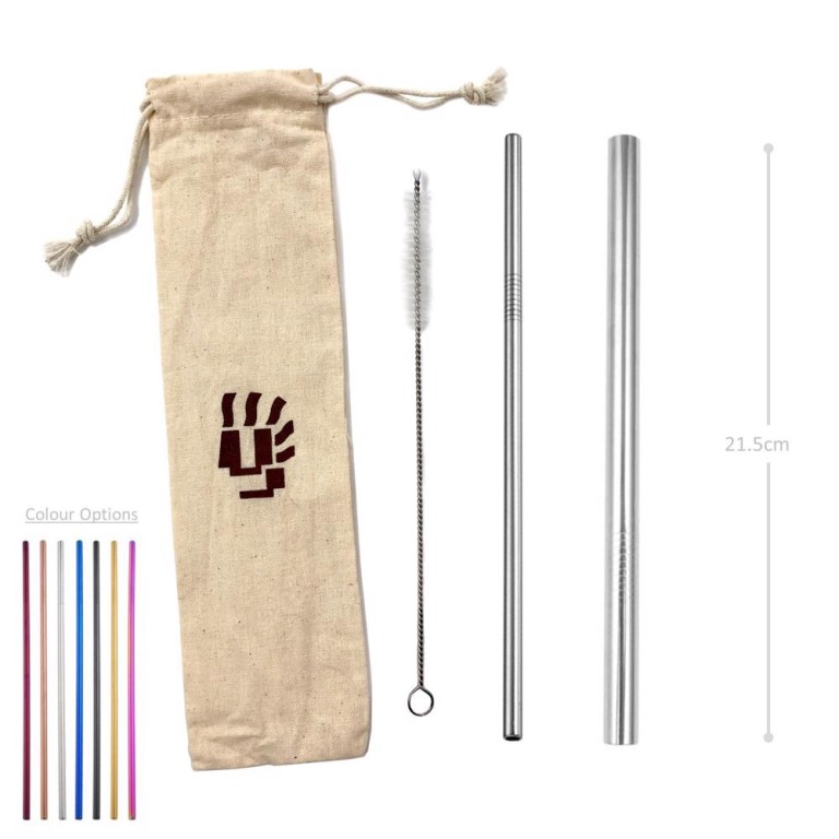 Customised Stainless Steel Metal Straw Set with Pouch Singapore