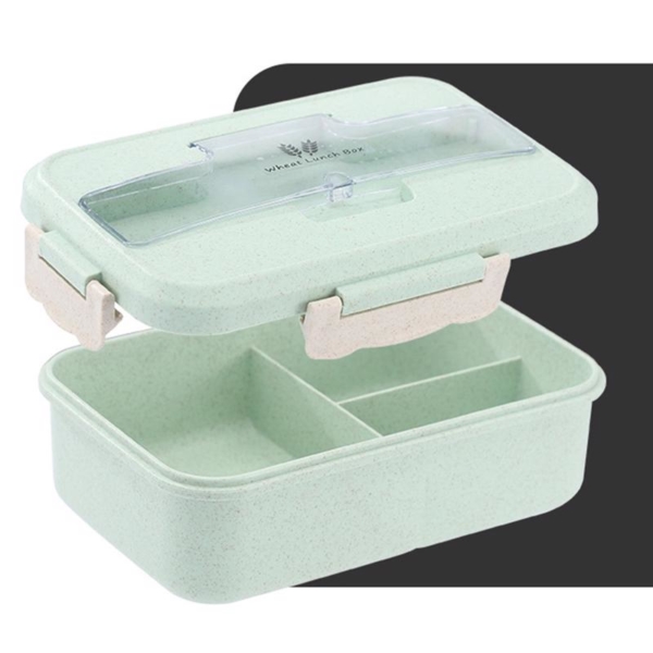 Wheat Lunch Box with Stainless Steel Cutlery | Customised Lunch Box Set
