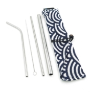 Customised Stainless Steel Metal Straw Set with Pouch Singapore