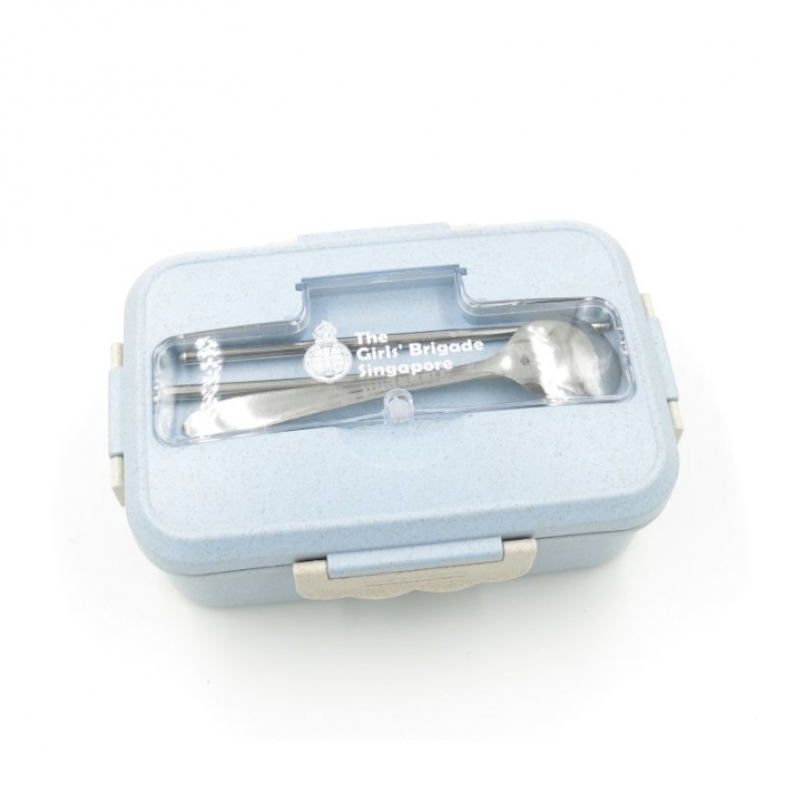 Wheat Lunch Box with Stainless Steel Cutlery | Customised Lunch Box Set
